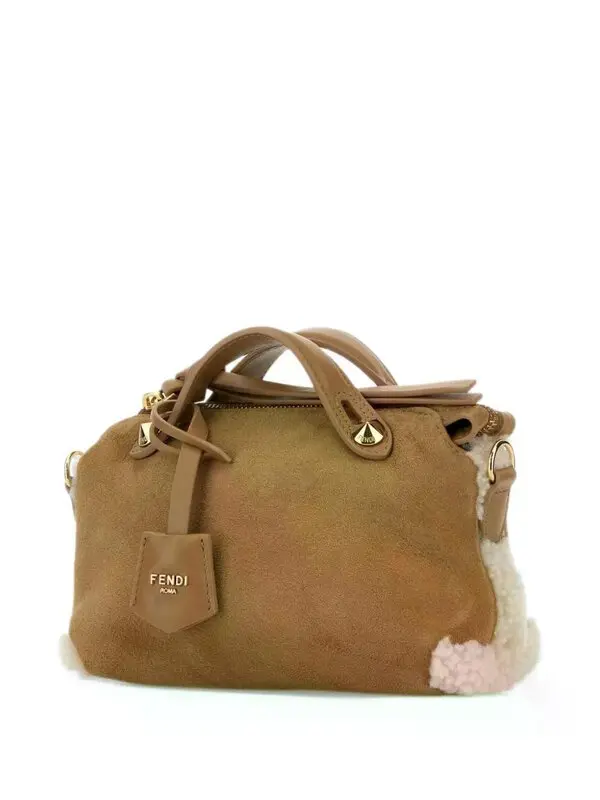 Fendi By The Way Soft Mini Camel-colored Shearling Mini-bag