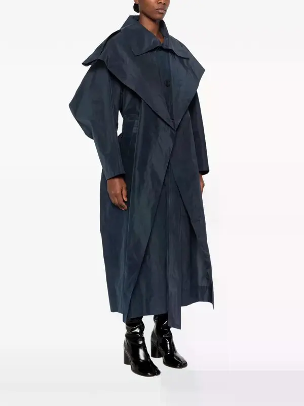Issey Miyake Correlation Layered-collar Trench Coat
