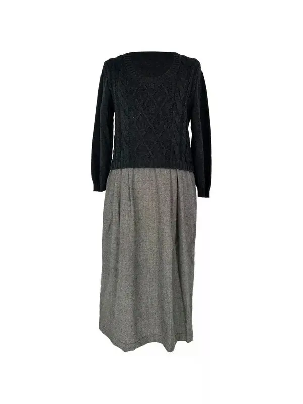 Max Mara Cable-knit Scoop Neck Dress