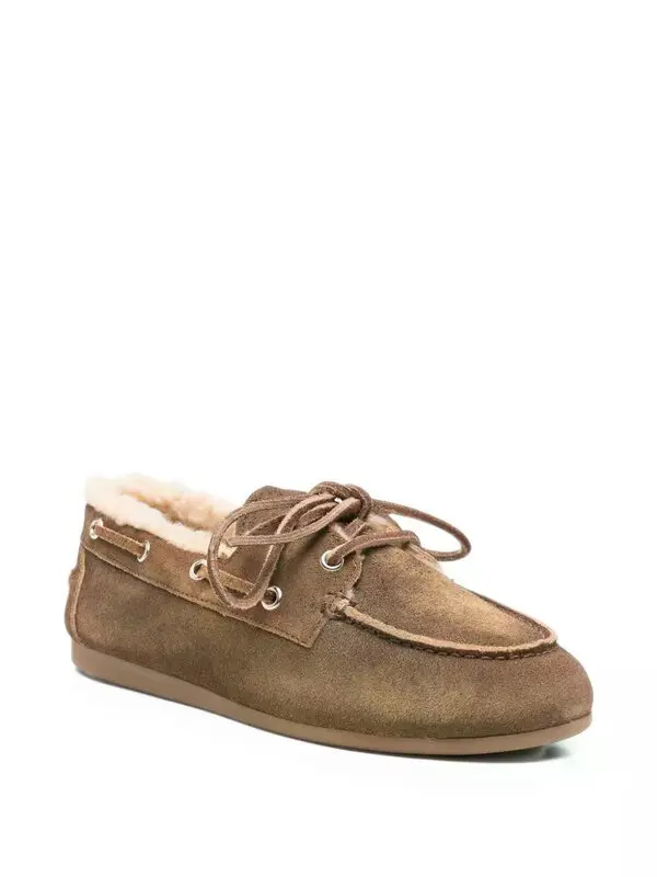 POSA Shearling Suede Loafers
