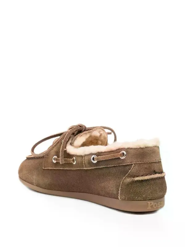POSA Shearling Suede Loafers