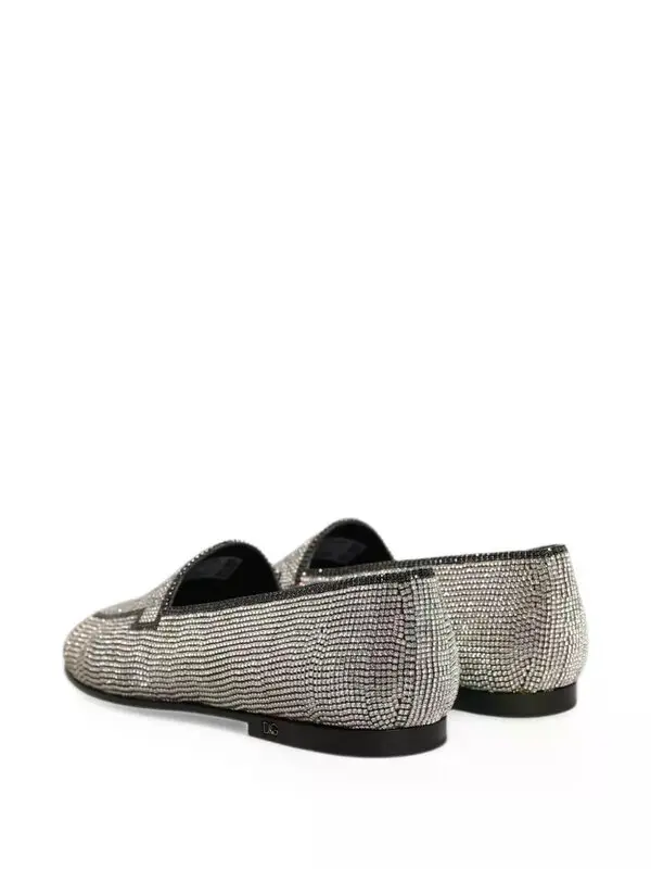 Dolce & Gabbana Crystal-embellished Loafers