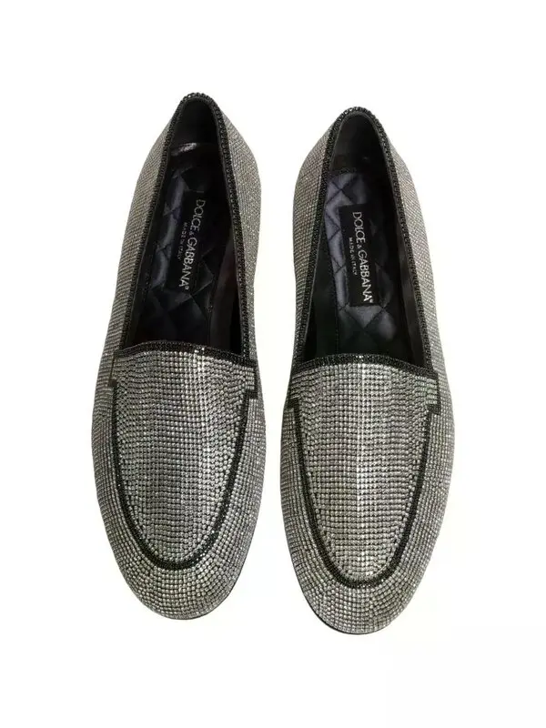 Dolce & Gabbana Crystal-embellished Loafers