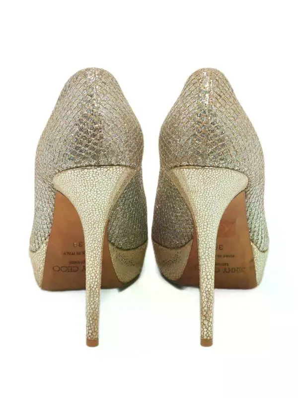 JIMMY CHOO Crown Peep-toe Platform Pumps
