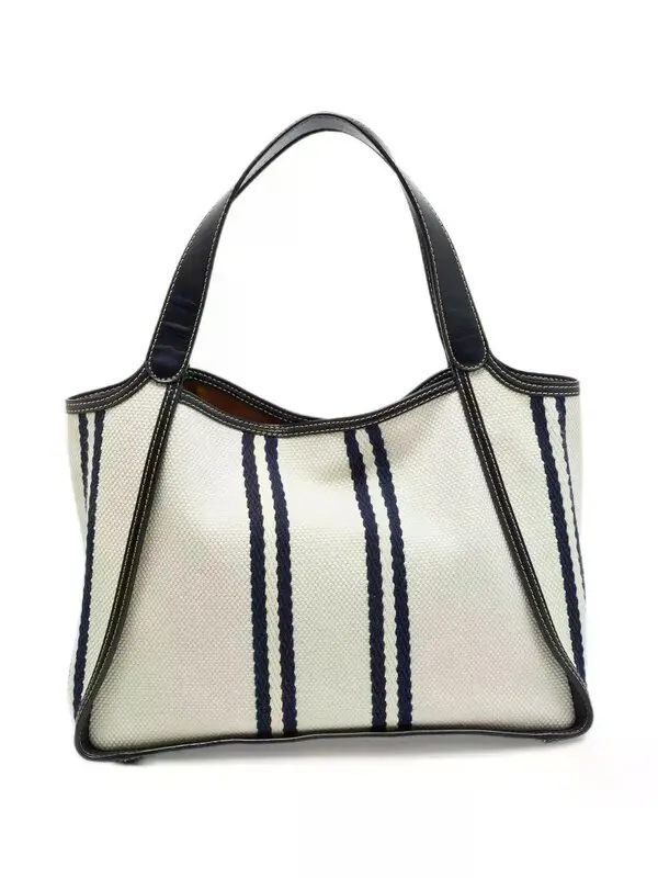 Stella McCartney Large Logo Striped Tote Bag