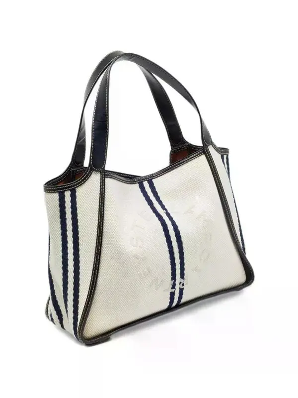 Stella McCartney Large Logo Striped Tote Bag