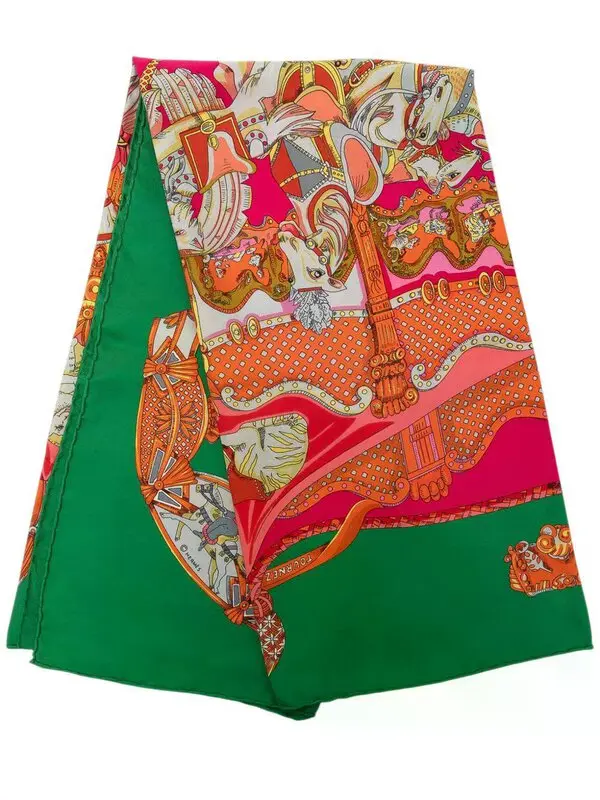 Hermès 20th Century Tournez Manege Silk Scarf 90 Scarves