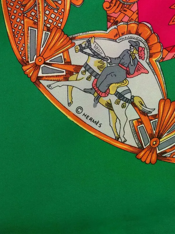 Hermès 20th Century Tournez Manege Silk Scarf 90 Scarves