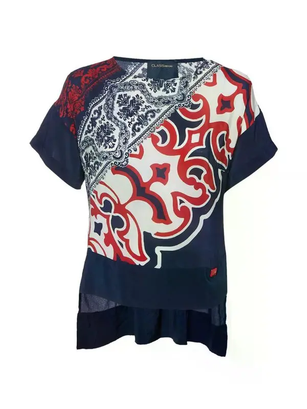 Roberto Cavalli Printed High-low Top