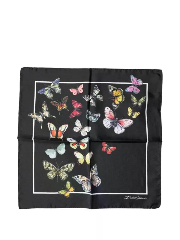 Dolce & Gabbana Butterfly-print Square Scarf