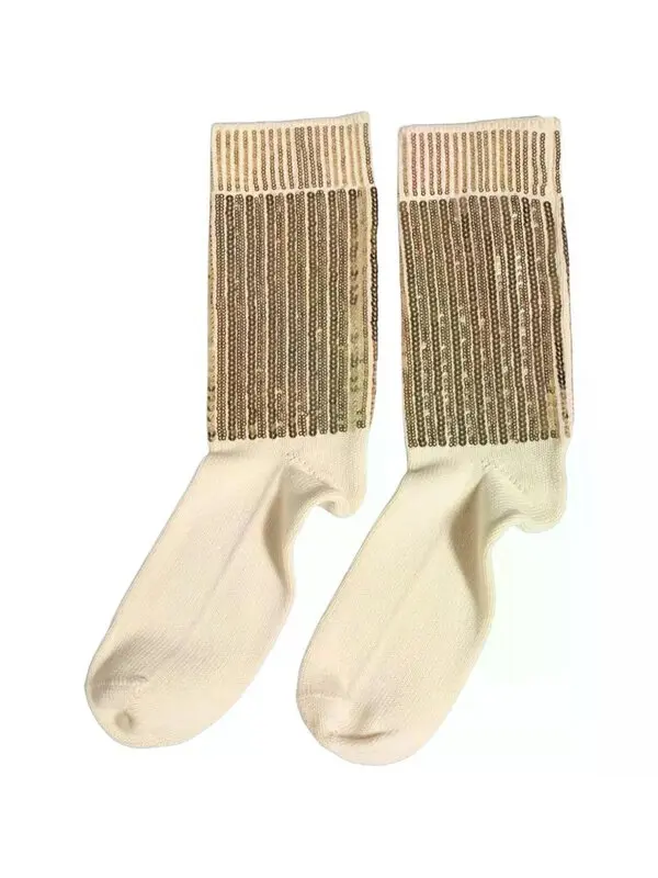 Dolce & Gabbana Sequin-embellished Cotton Socks