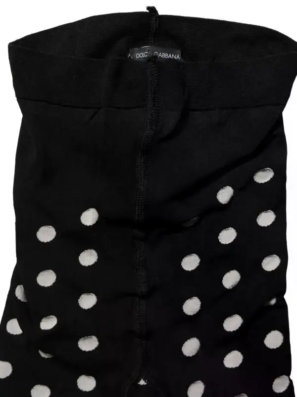 Dolce & Gabbana Polka-dot Fishnet Tights