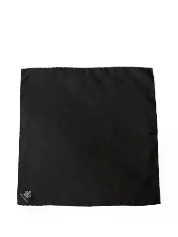 Dolce & Gabbana Crown-print Pocket Square - Black