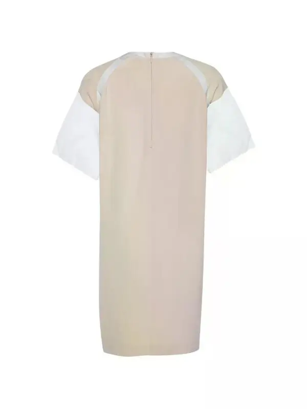 JOSEPH Organza-detail Shift Silk Dress