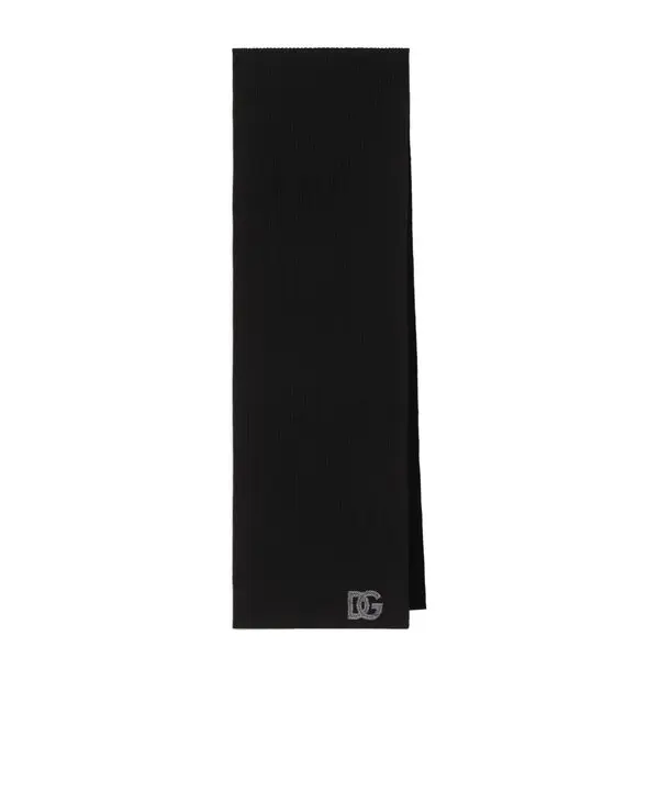 Dolce & Gabbana Dolce Gabbana Logo Embroidered Knitted Scarf