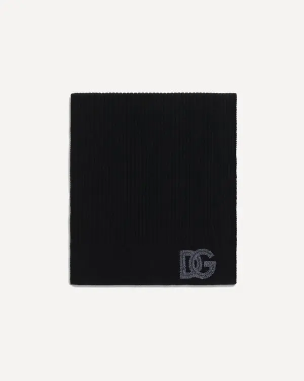 Dolce & Gabbana Dolce Gabbana Logo Embroidered Knitted Scarf