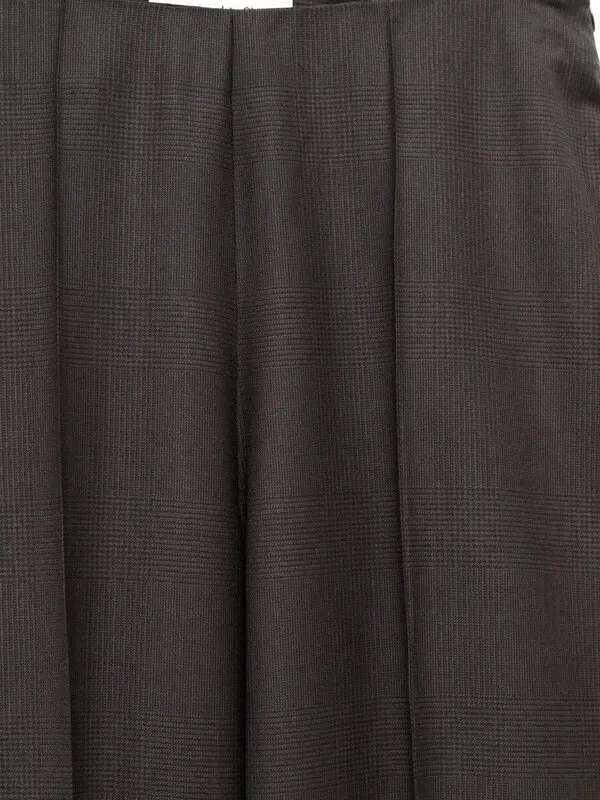 THE FRANKIE SHOP Glen-plaid Pleated Trousers