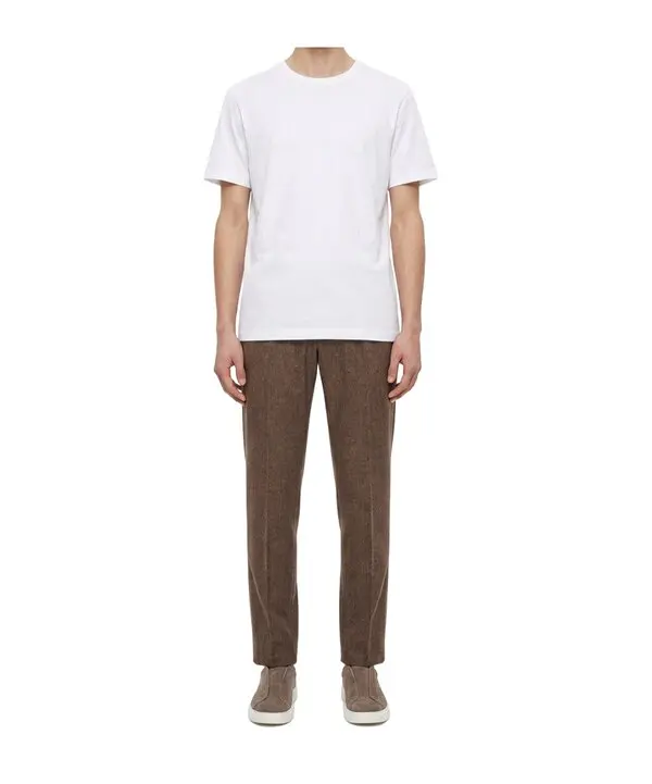 Eleventy Pleated Drawstring-waist Trousers