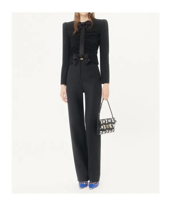 Valentino Garavani Soft Sheen Wool Trousers