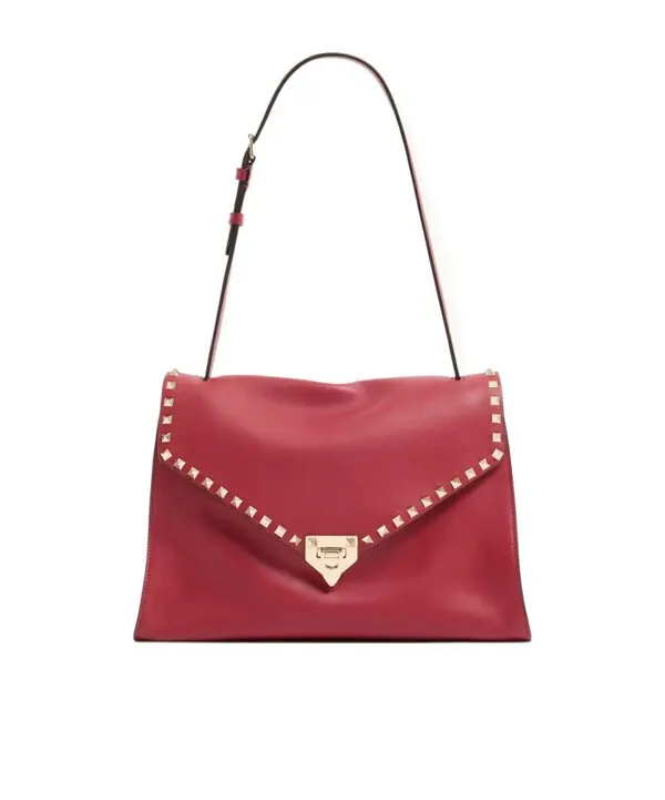 Valentino Garavani Rockstud Maxxing Medium Shoulder Bag - Red