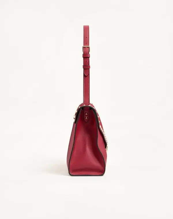 Valentino Garavani Rockstud Maxxing Medium Shoulder Bag - Red