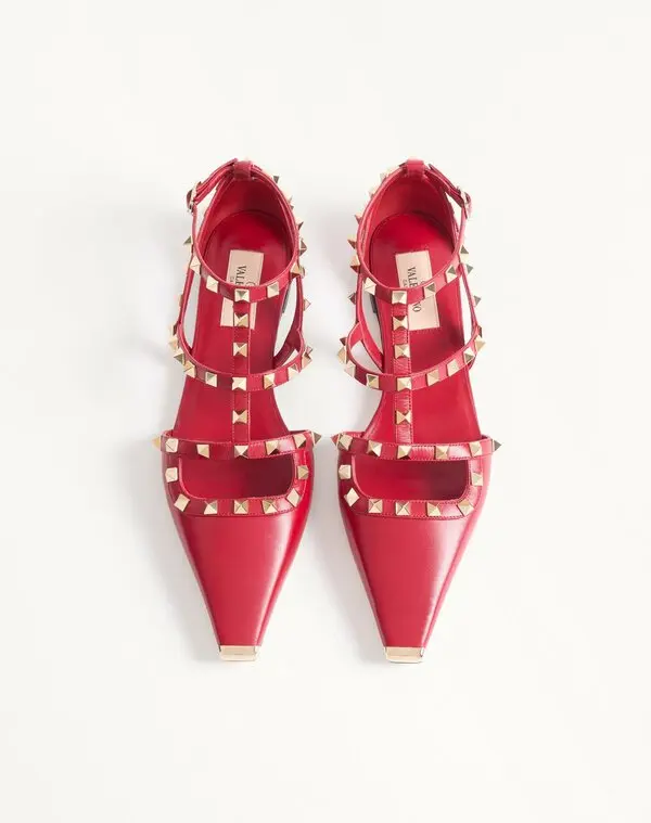 Valentino Garavani Rockstud Kidskin Ballerinas