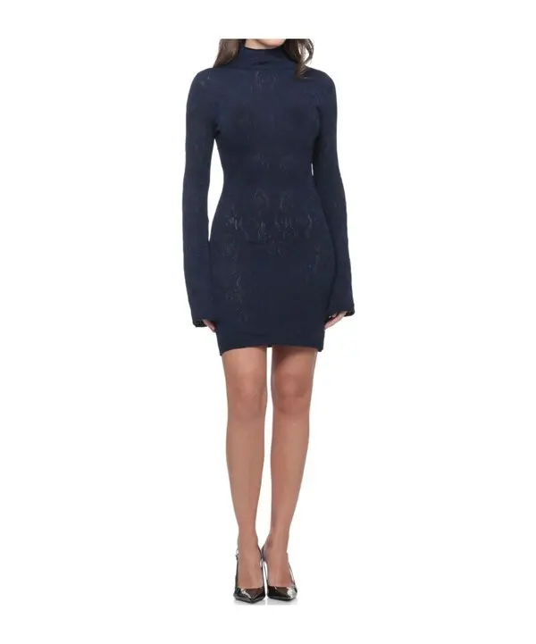 DONDUP Lace Knit Mini Dress