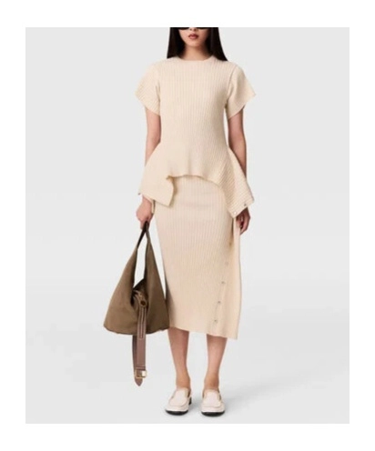Stella McCartney Ribbed-knit Peplum Top