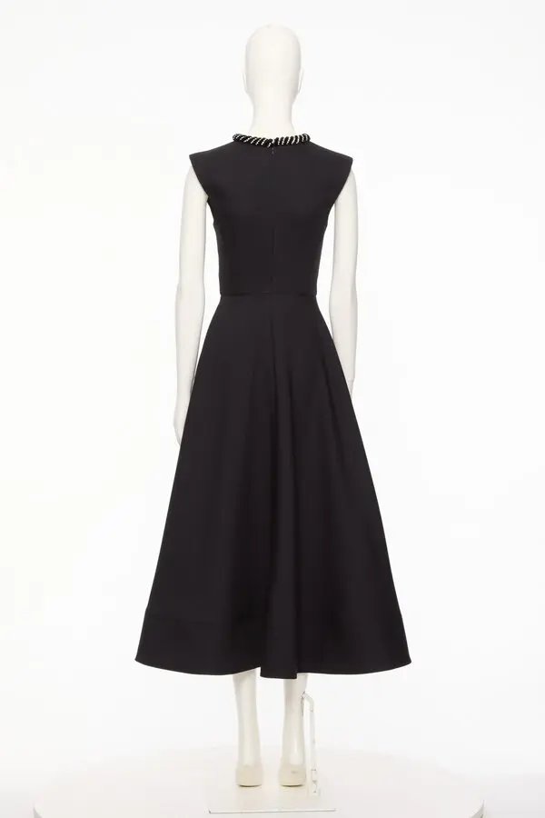Valentino Garavani Midi Dress In Embroidered Crepe Couture