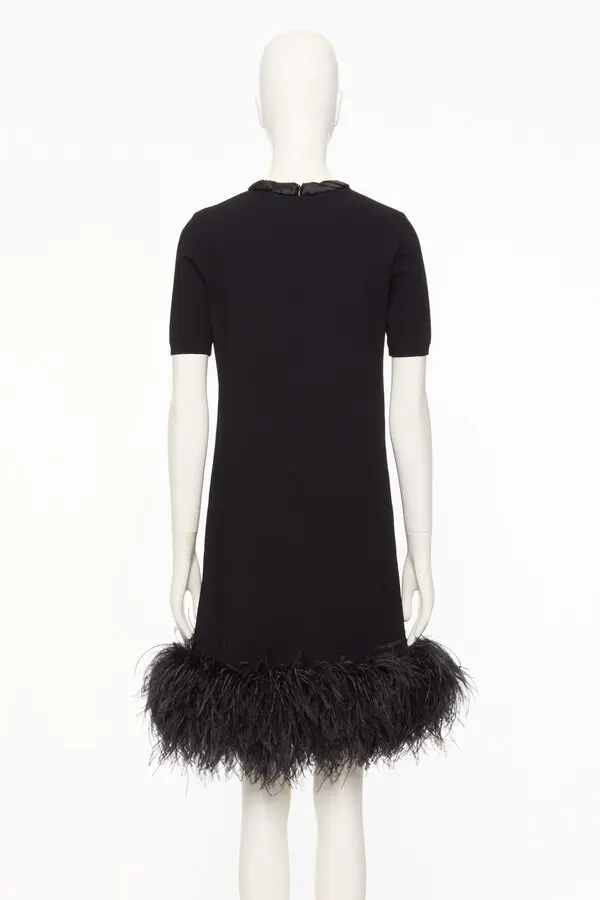 Valentino Garavani Short Embroidered Knit Dress