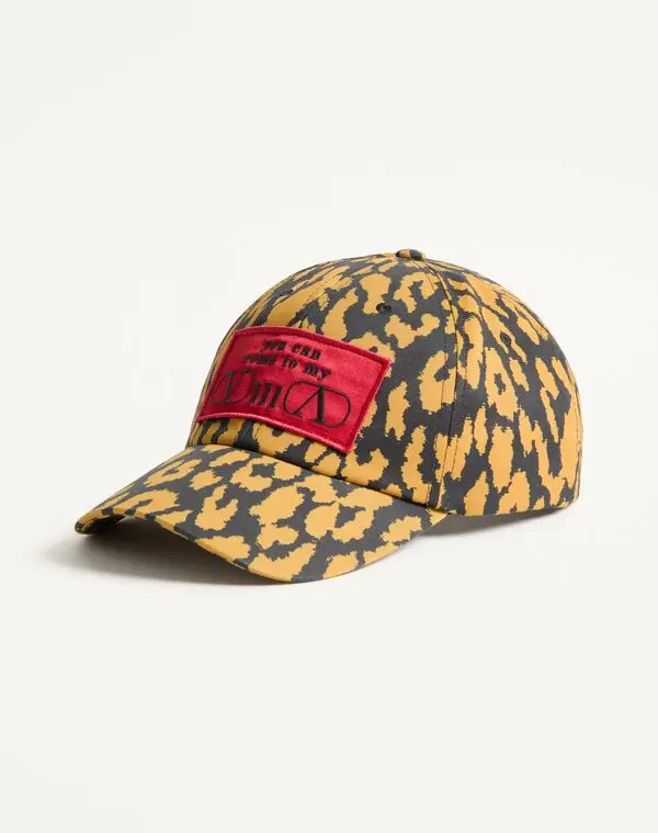 Valentino Garavani Myvilla Cotton Baseball Cap With Spotted Print