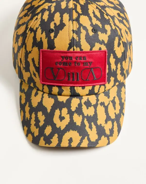 Valentino Garavani Myvilla Cotton Baseball Cap With Spotted Print