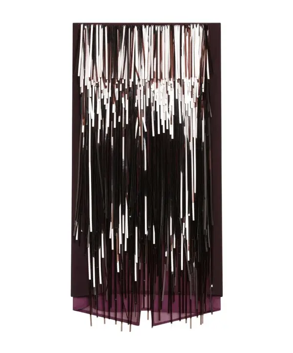 Attico Fringed Midi Skirt - Black