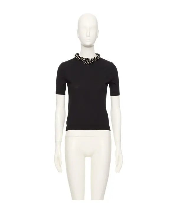Valentino Garavani Embroidered Wool Jumper - Black