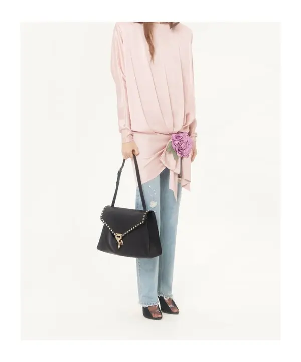 Valentino Garavani Rockstud Maxxing Medium Shoulder Bag In Smooth Calfskin