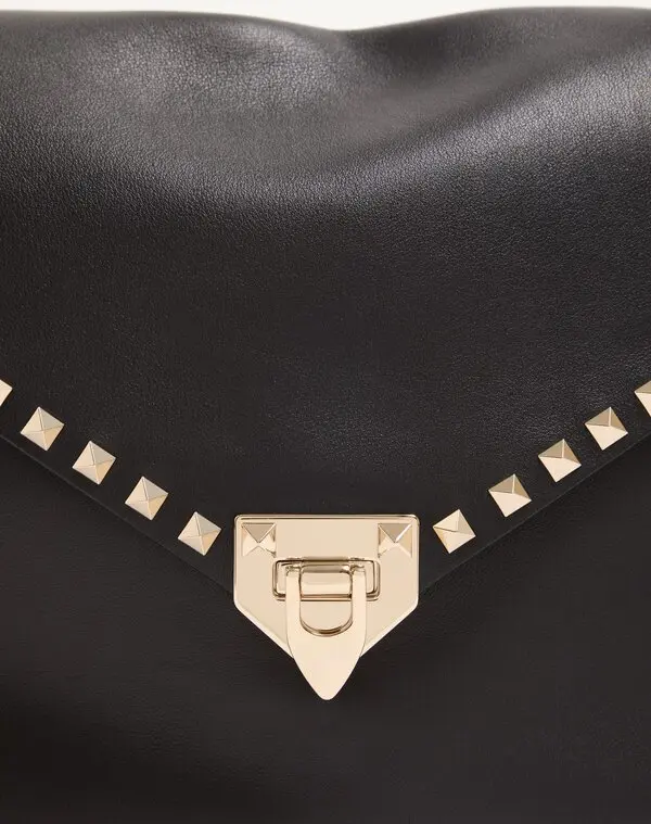Valentino Garavani Rockstud Maxxing Medium Shoulder Bag In Smooth Calfskin