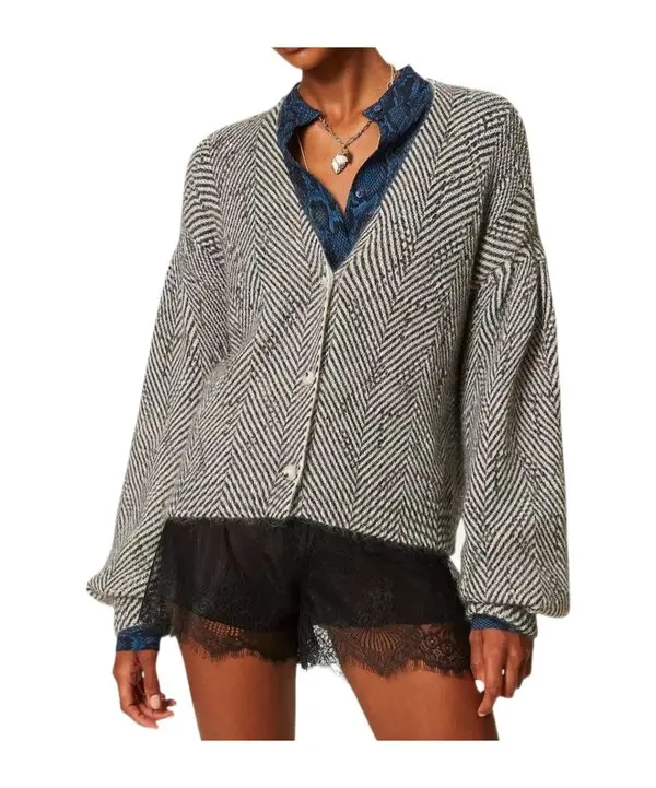 TWINSET Cropped Balloon-sleeve Cardigan