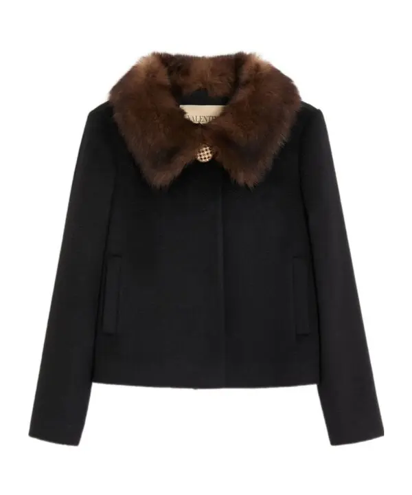 Valentino Garavani Baby Camel Drap Jacket