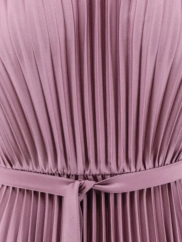 JOSEPH Pleated Belted Dress