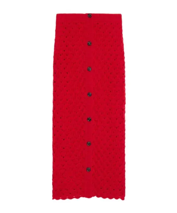 Valentino Garavani Wool And Cashmere Skirt