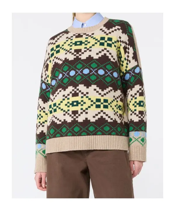 Max Mara Pavidi Jacquard Crewneck Jumper