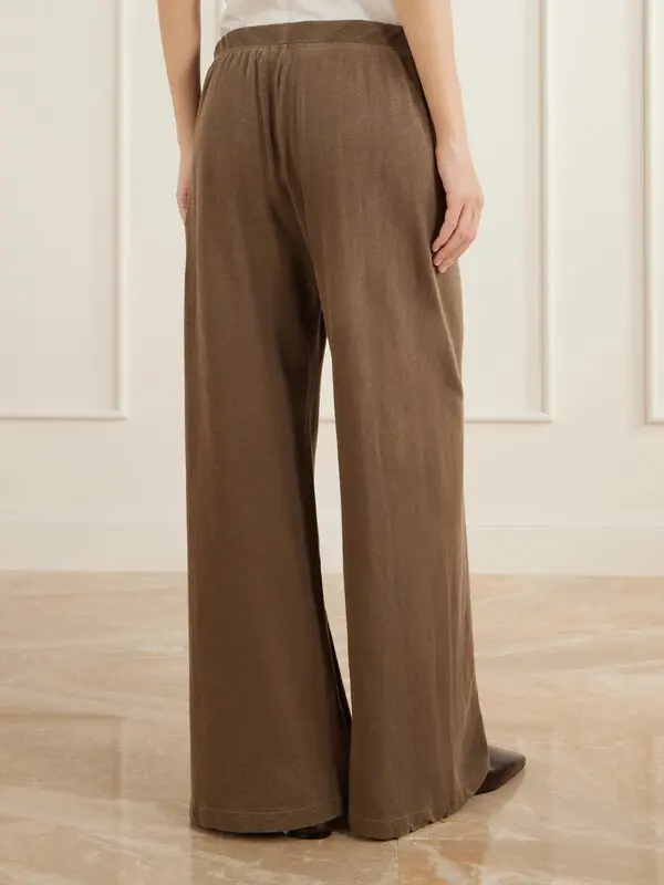 JAMES PERSE Cotton-terry Wide-leg Track Pants