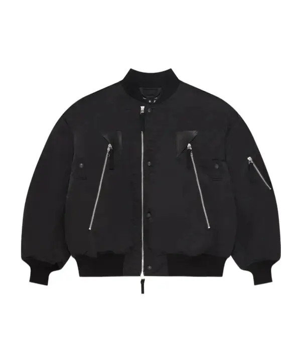Comme Des Garçons Padded Boxy-cut Bomber Jacket - Black