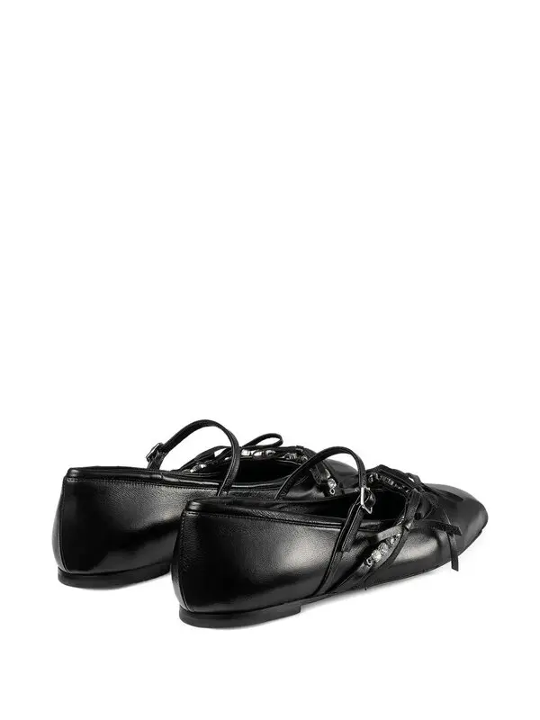 JIMMY CHOO Loli Crystal-embellished Ballet Flats