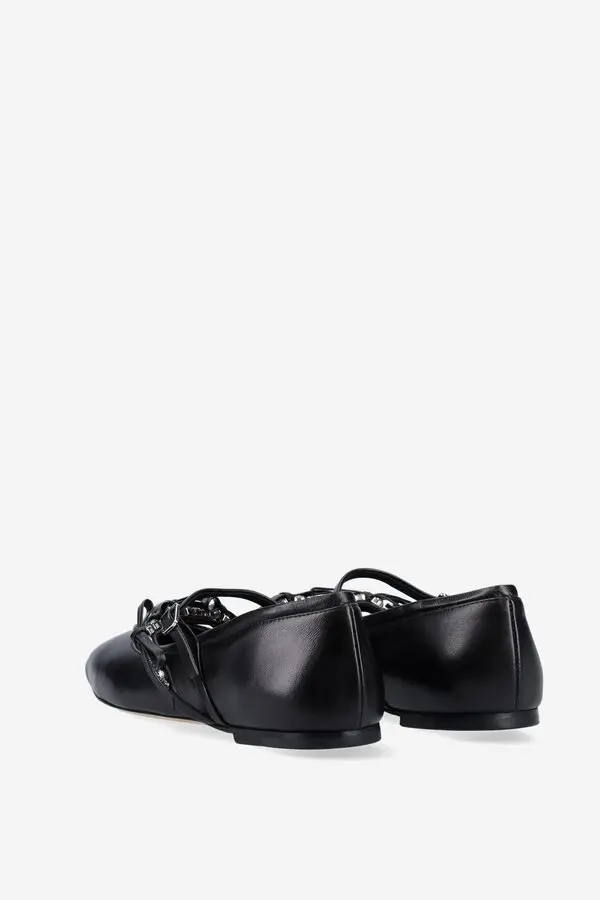JIMMY CHOO Loli Crystal-embellished Ballet Flats