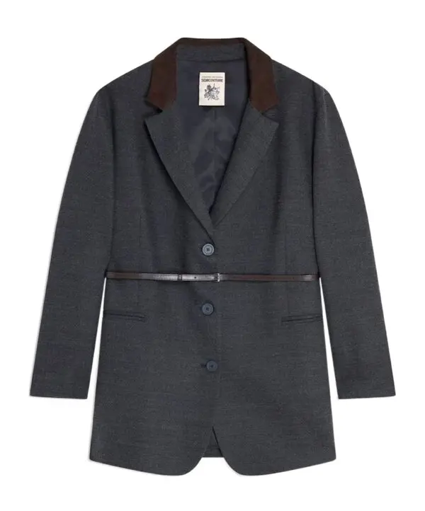 SEMICOUTURE Belted Oversized Blazer