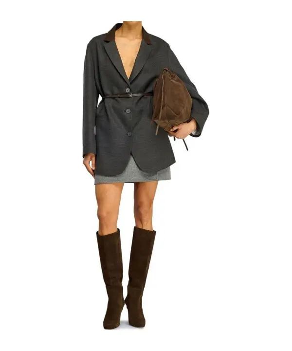 SEMICOUTURE Belted Oversized Blazer
