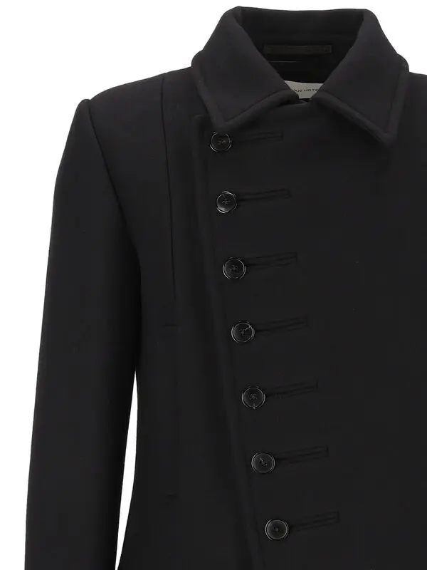 Dries Van Noten Ralen Asymmetric Long Coat