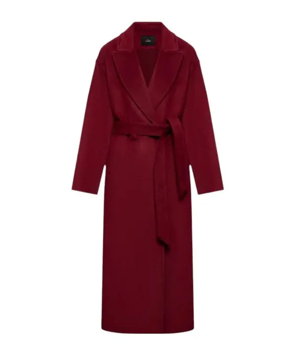 TWINSET Lapel Coat With Tie-waist