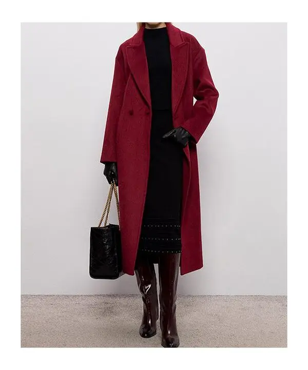 TWINSET Lapel Coat With Tie-waist